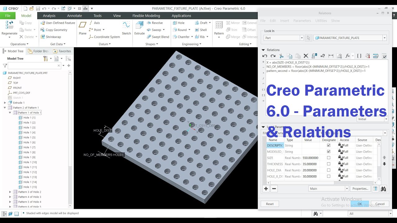 Creo Parametric - Parametric Fixture Plate Design || Engineering Ocean ...