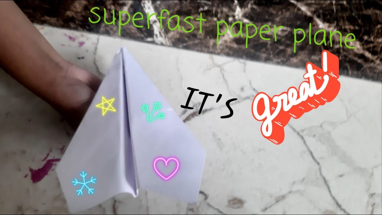 How to make a super fast paper aeroplane. Very easy and good - YouTube