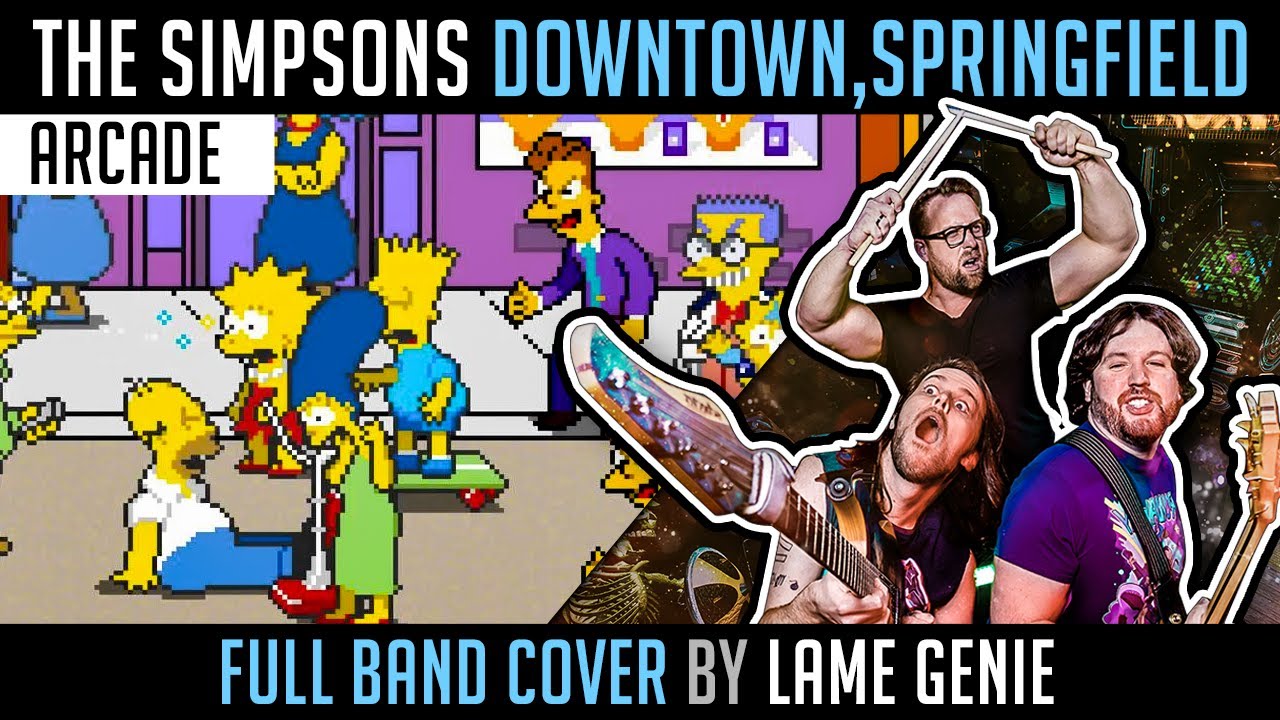 The Simpsons Arcade Game (Downtown Springfield, Stage 1) - Metal Music ...