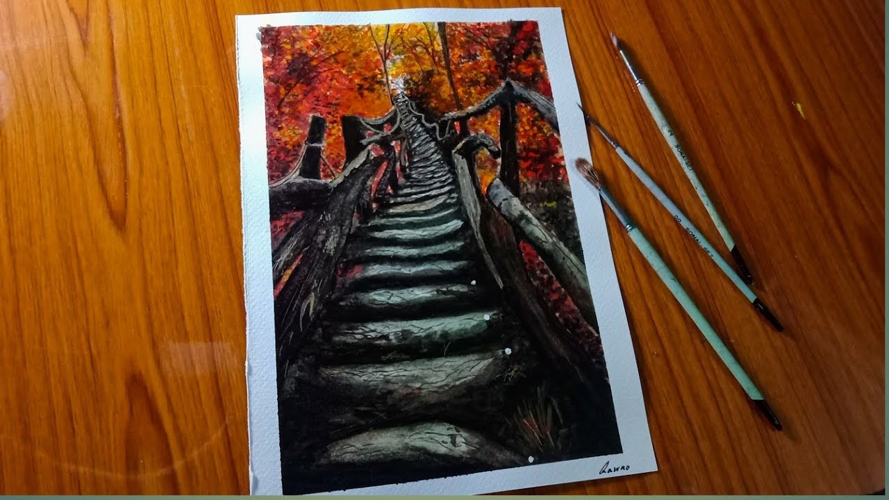 Dark Path Watercolor painting - YouTube