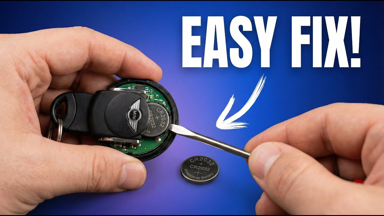 How To Change The Battery In A 2013 Mini Cooper Key Fob - YouTube