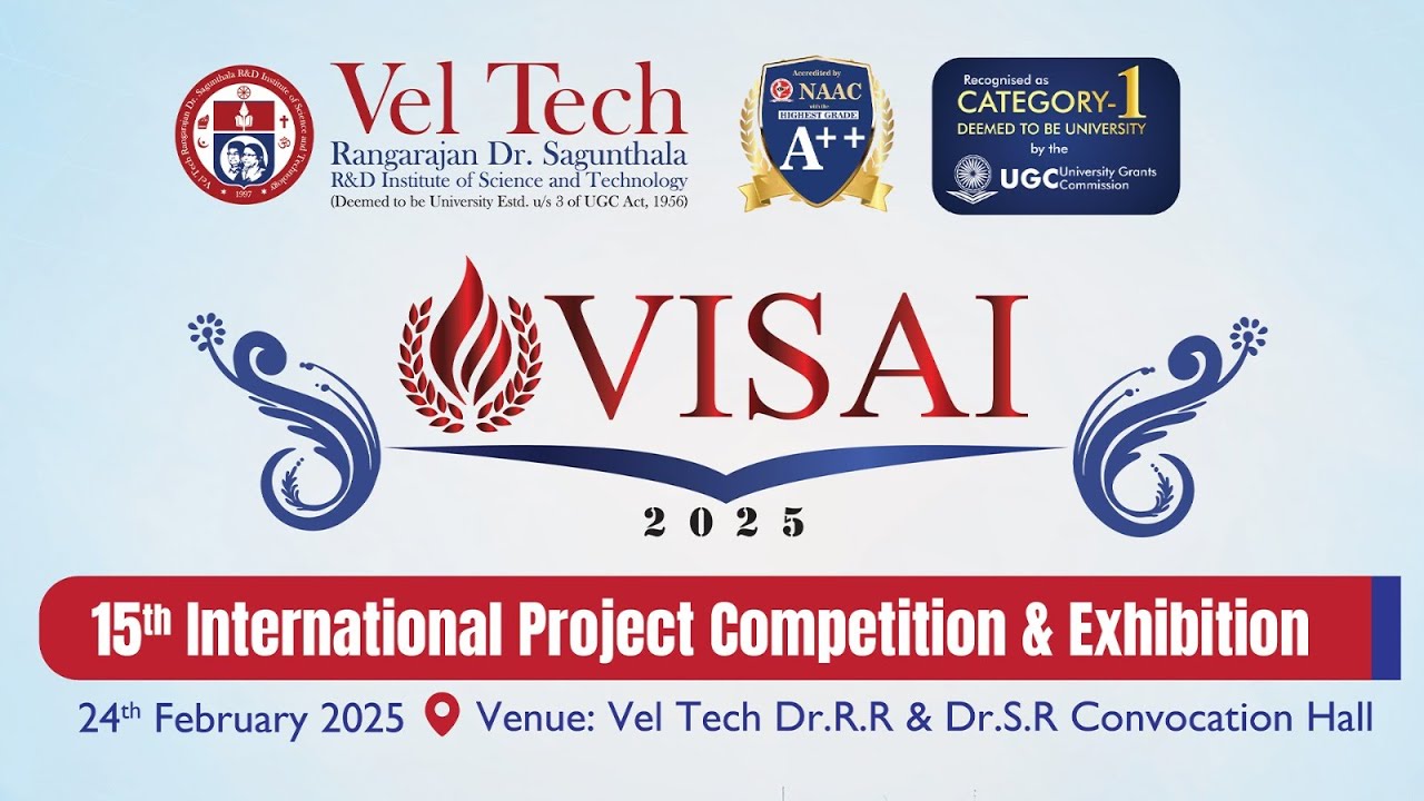 Vel Tech Logo Vel Tech Rangarajan Dr.Sagunthala R&D Institute Of