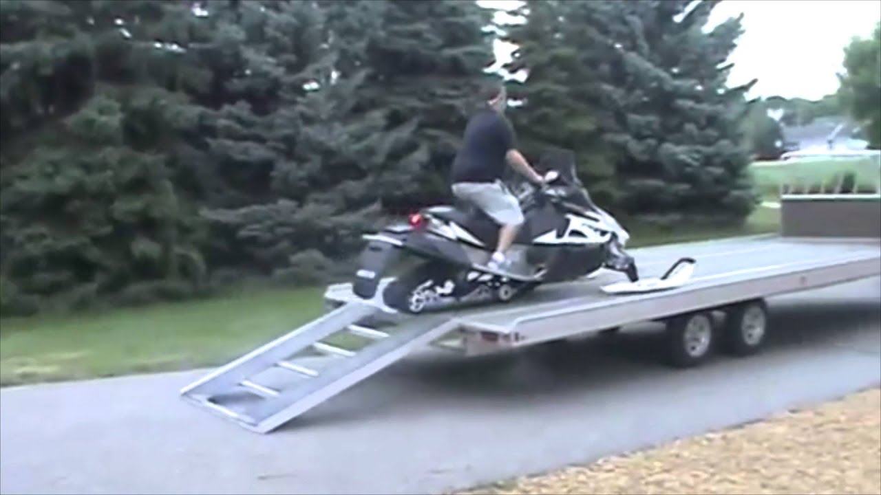 Aluma 8624 Snowmobile Trailer - YouTube