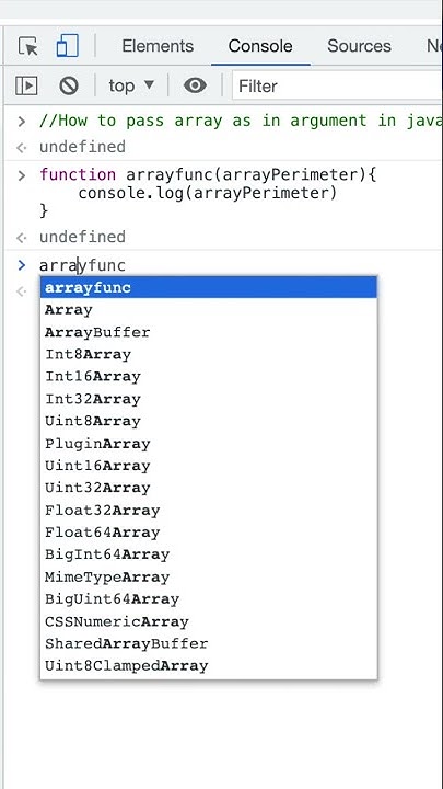 How to pass array as argument in javascript functions | pass array as ...