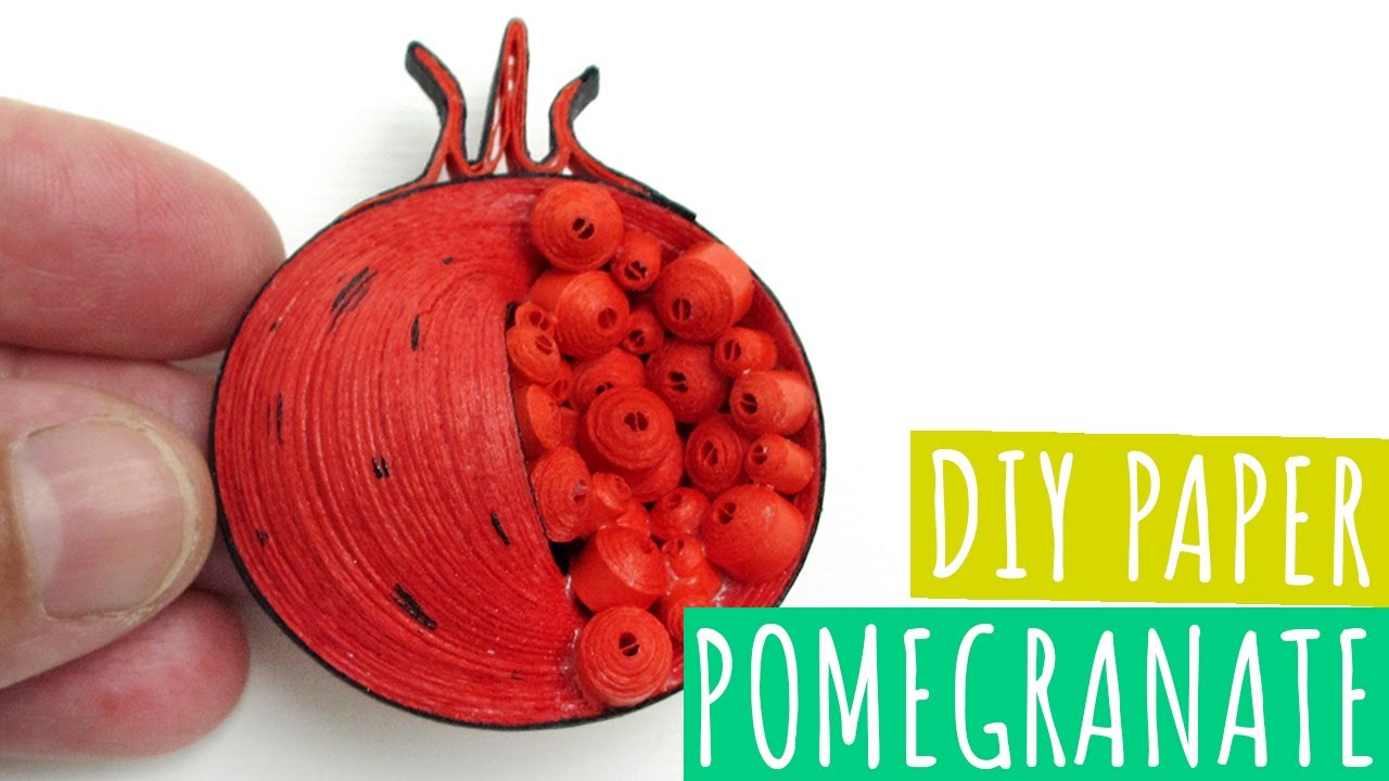 DIY Paper Pomegranate | Paper Crafts - YouTube