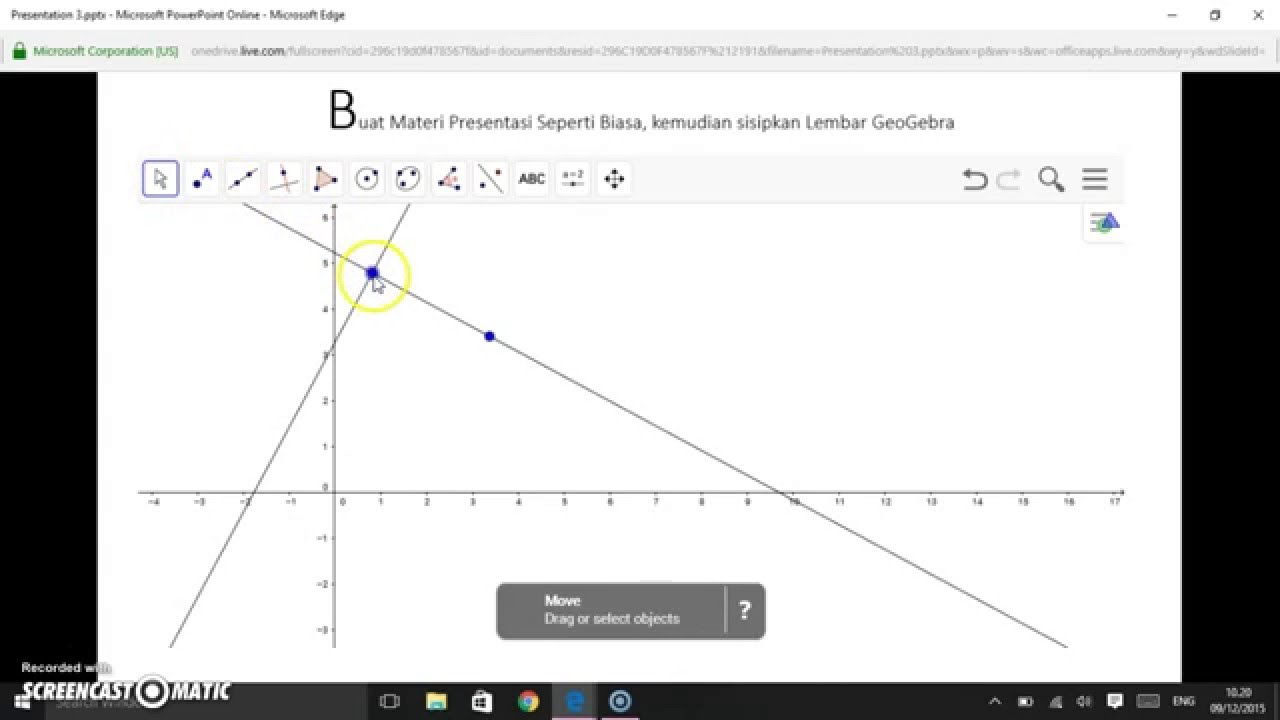 Insert GeoGebra in PowerPoint - YouTube