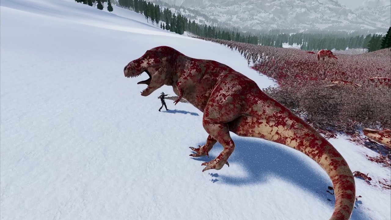 1000 T REX vs 1 Archer - Ultimate Epic Battle Simulator - YouTube