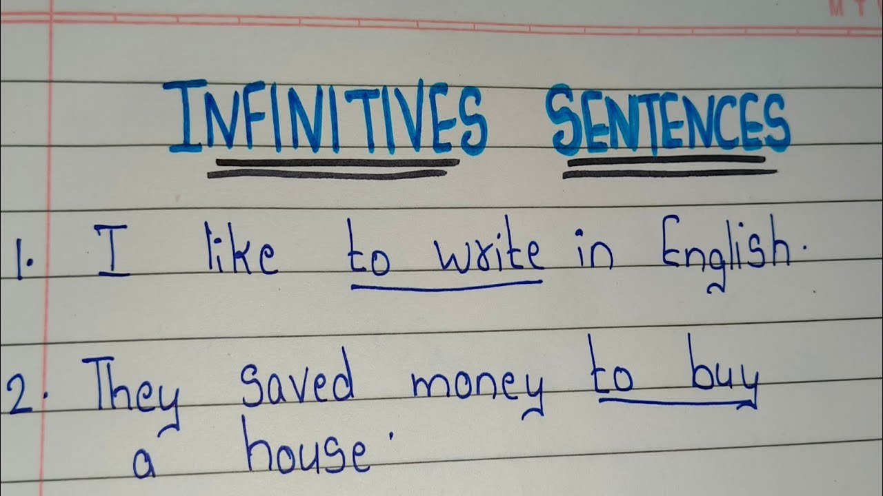 INFINITIVES SENTENCES // 10 Examples of Infinitives Sentences in ...