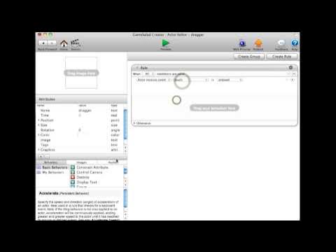 How-To make an actor react when dragged to an area in Gamesalad - YouTube