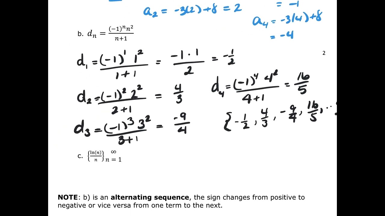 MATH&142 - Section 11.1 Sequences and Their Notation - YouTube