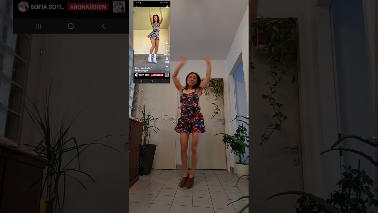 64y woman imitates 26y dancer - Sofia Alengoz's clap clap shuffle - YouTube