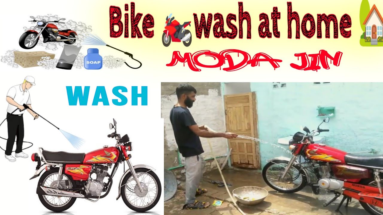 Wash Bike | Honda Bike wash service at home Honda125 #honda #bike # ...