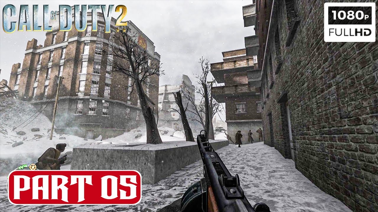 Call Of Duty 2 Gameplay Part 5 - Downtown Assault - Mission 5 (COD 2 ...