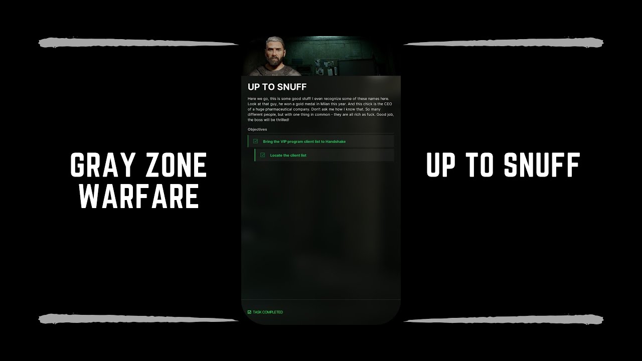 Gray Zone Warfare | Mission | Task | UP TO SNUFF - YouTube