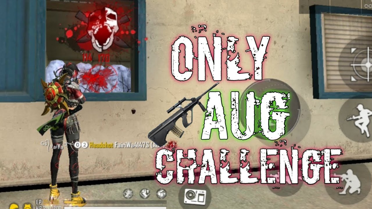 Only Aug Gun Challenge || Garena Free Fire –MH Gaming - YouTube