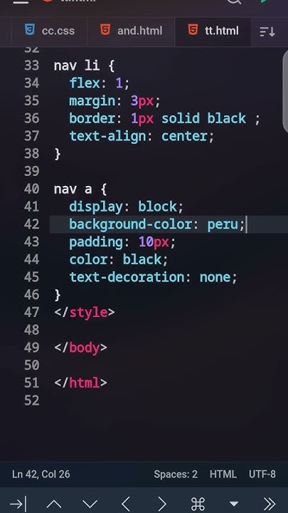 Make simple Navigation bar in Html Css #viral #shorts #youtubeshorts #html #css - YouTube