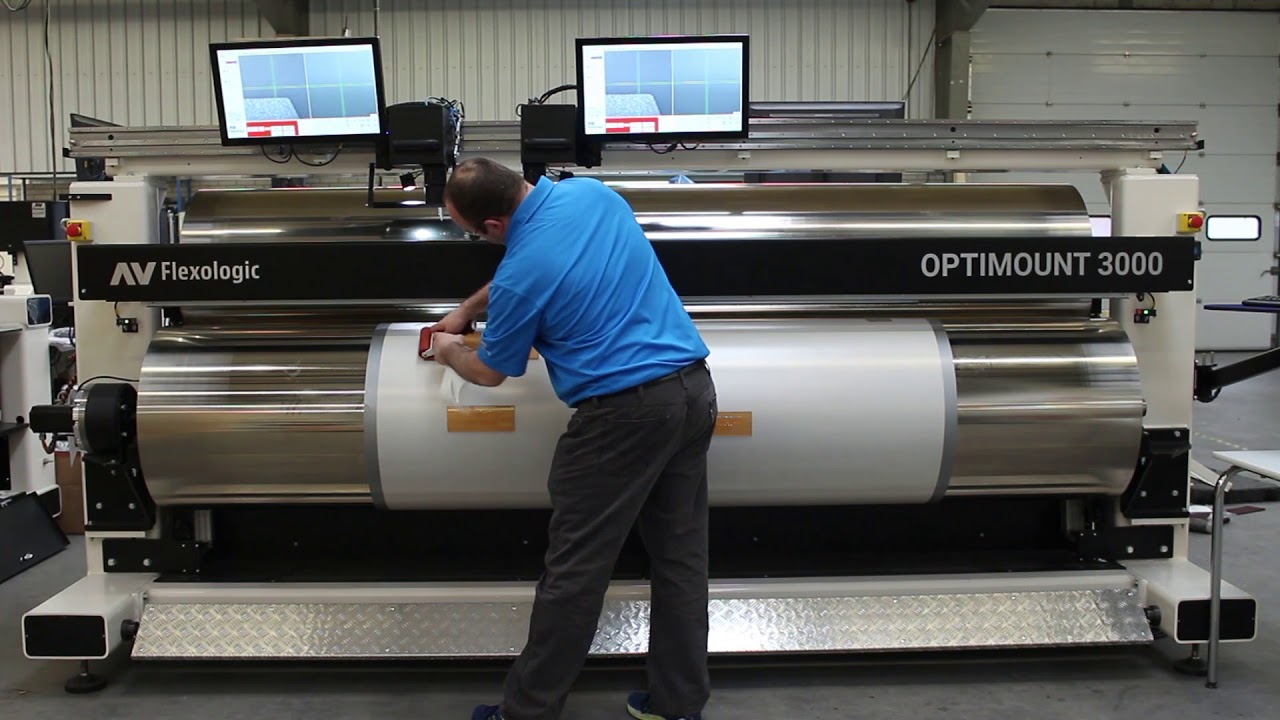 Optimount corrugated plate mounter real-time video | AV Flexologic ...