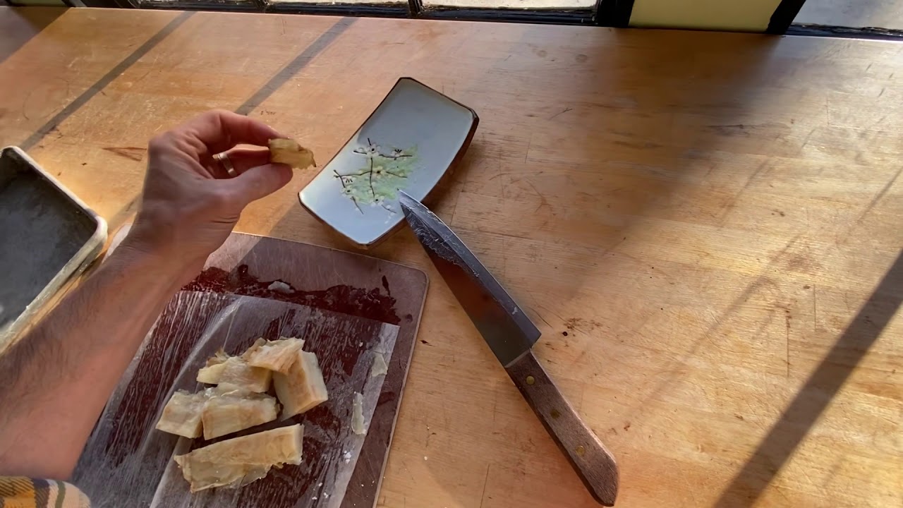 Celery root Pave with Chiba slicer pt 4 (breakfast reveal) - YouTube
