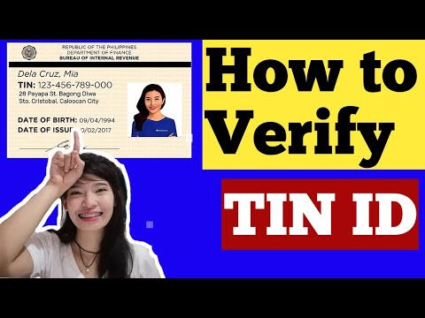 Paano ma Verify ang TIN ID number if ACTIVATE - YouTube