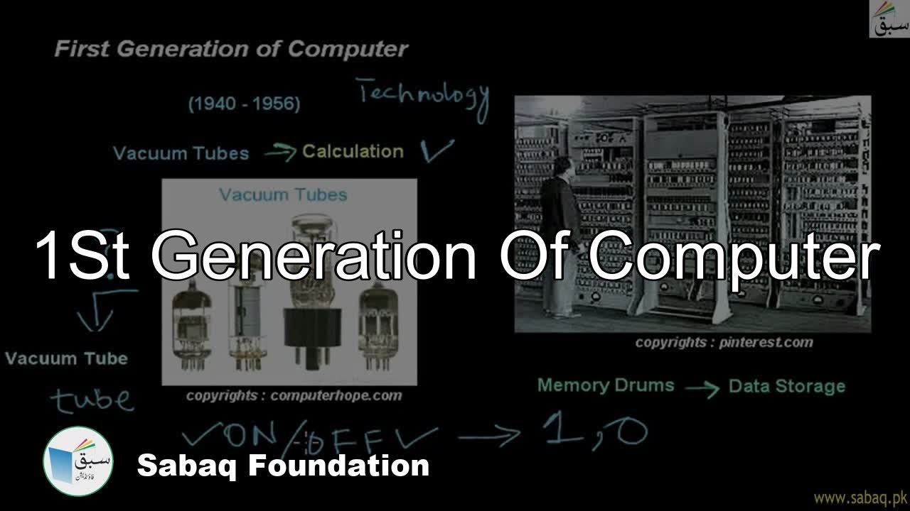 Ist Generation of Computer, Computer Science Lecture | Sabaq.pk - YouTube