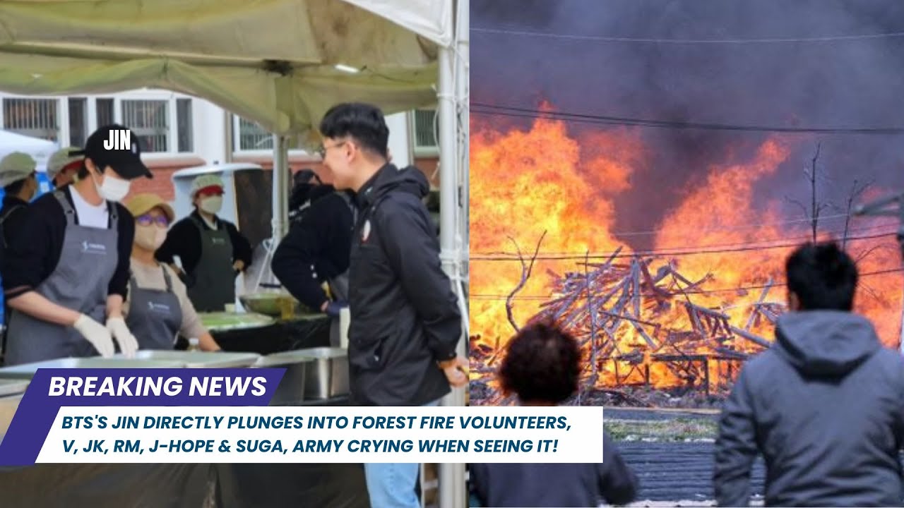 BTS's JIN DIRECTLY Plunges Into Forest Fire Volunteers,V,JK,RM,J-HOPE ...