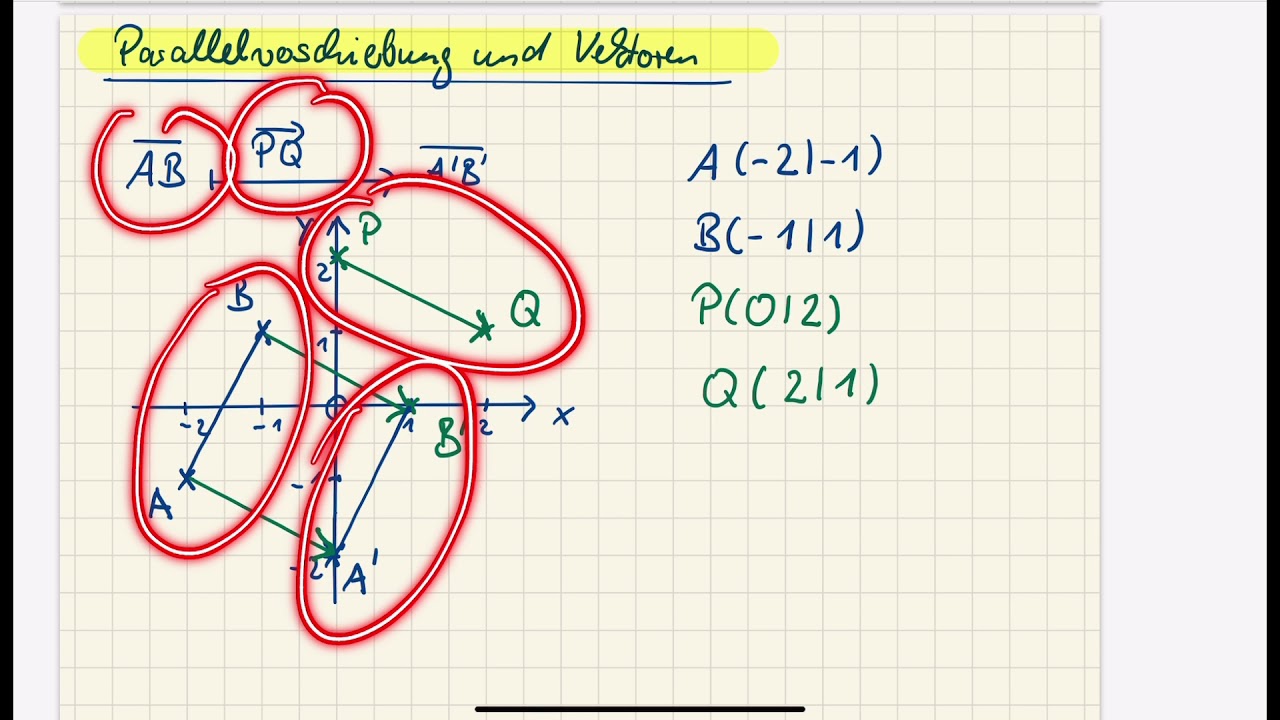 Vektoren berechnen und Parallelverschiebung - YouTube