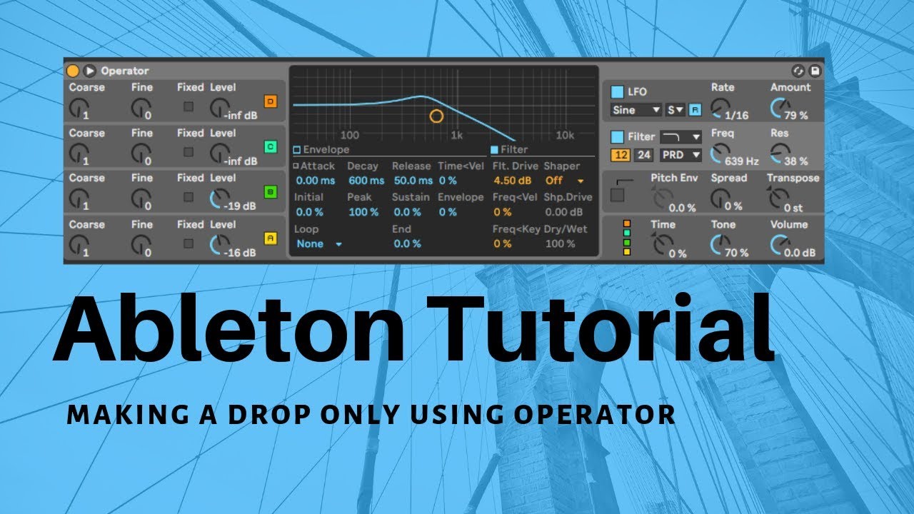 Ableton Tutorial : Making a Drop using only OPERATOR - YouTube