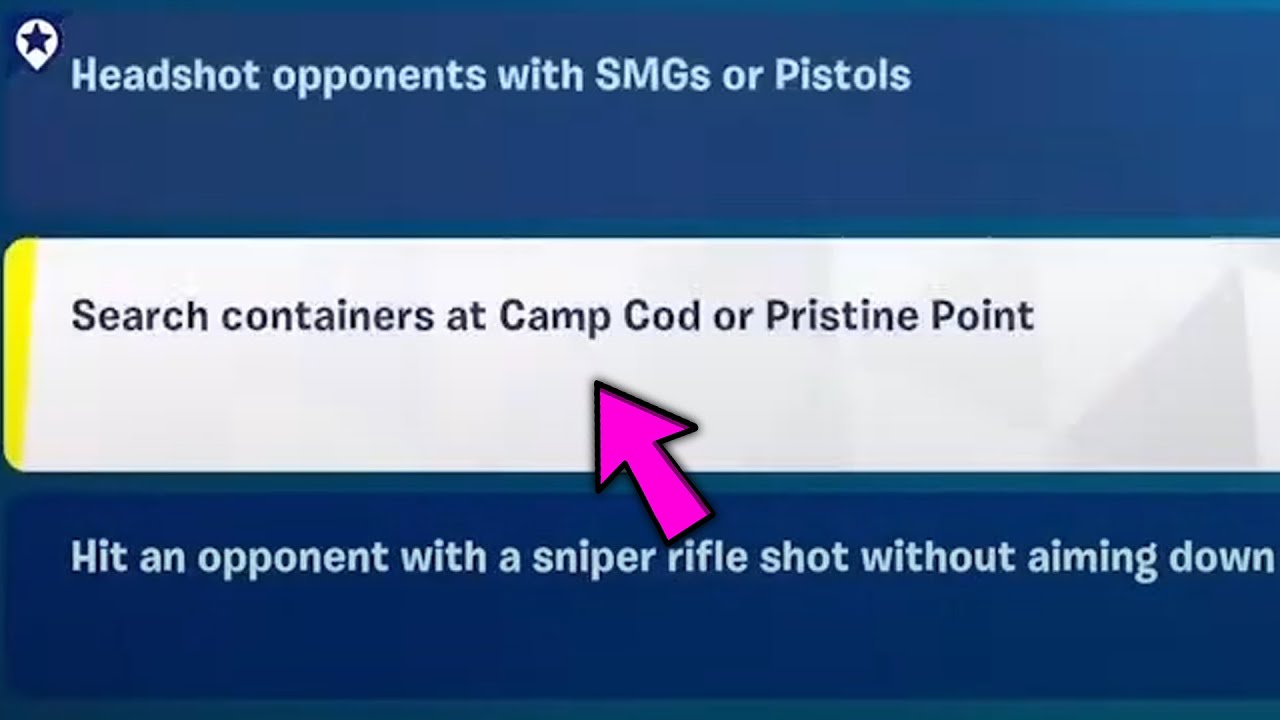 Search containers at Camp Cod or Pristine Point - YouTube