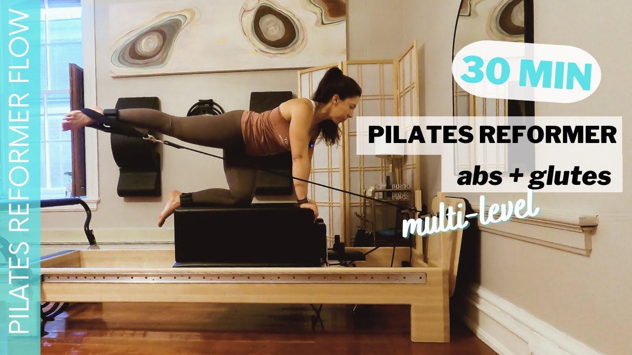 PILATES REFORMER Workout | Abs + Glutes | 30 Min | Multi-Level - YouTube
