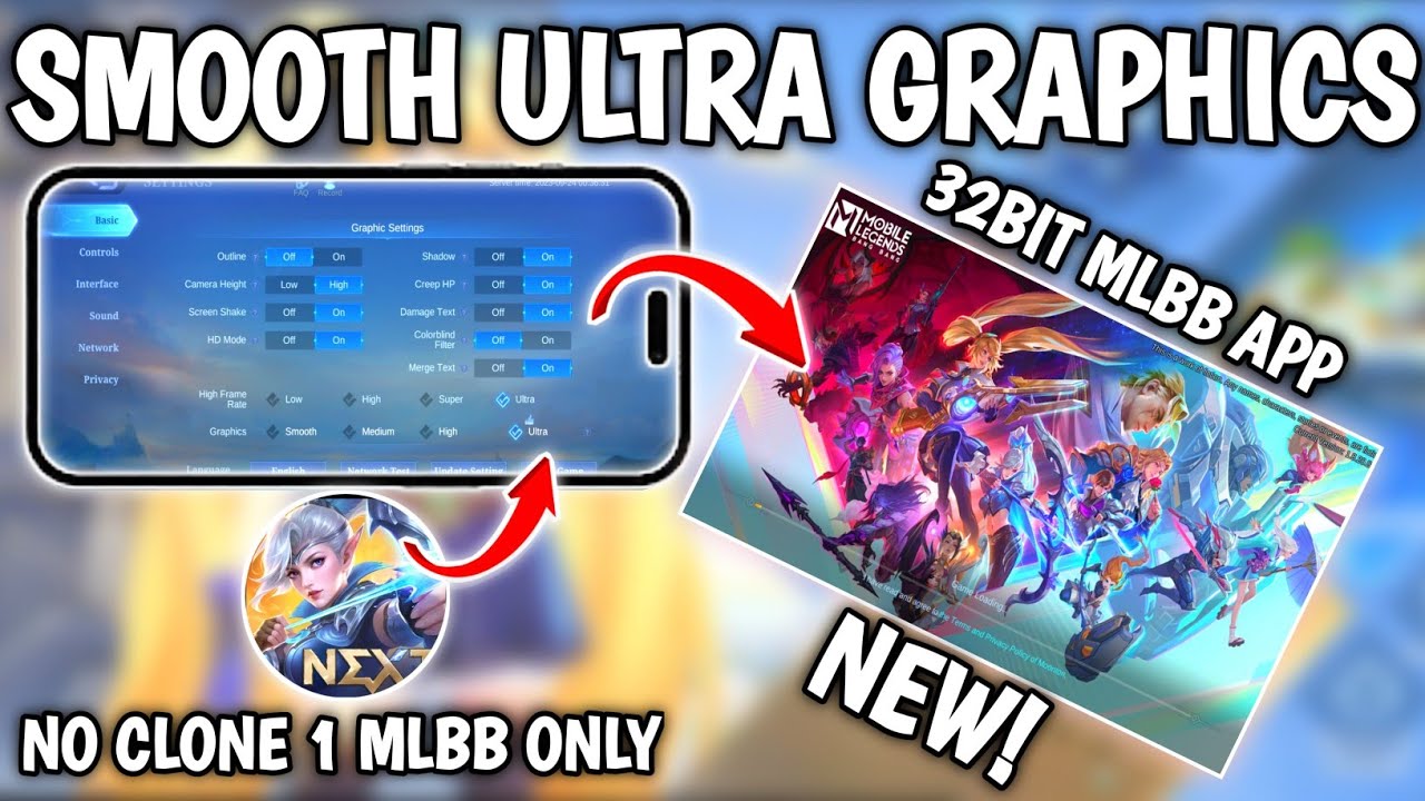 How to Unlock Ultra Refresh Rate/Graphics in Mobile Legends Using 32BIT ...