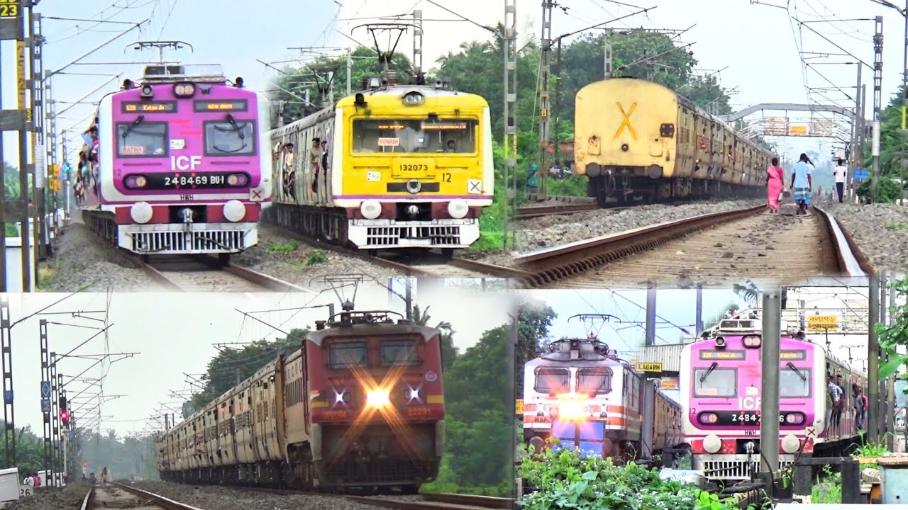 Different types of Express & Local Trains | Wap4 Azimganj+Sealdah ...