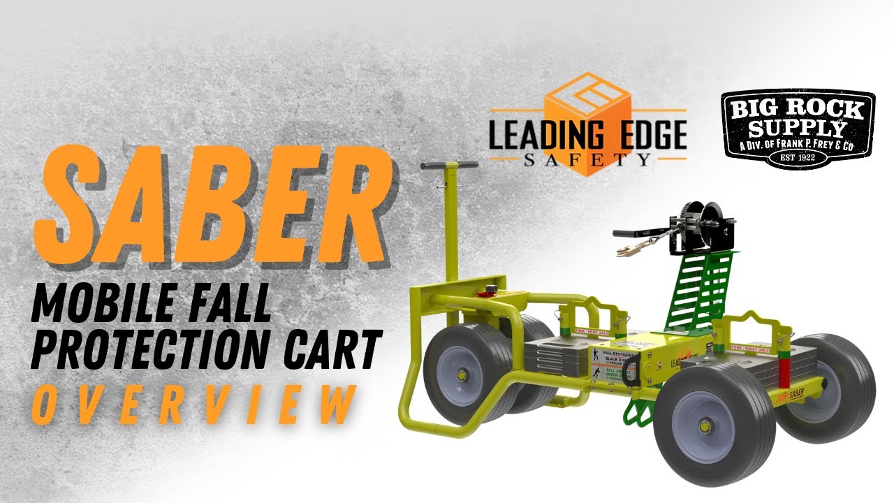 Leading Edge Safety - Saber Mobile Fall Protection Cart | Overview ...
