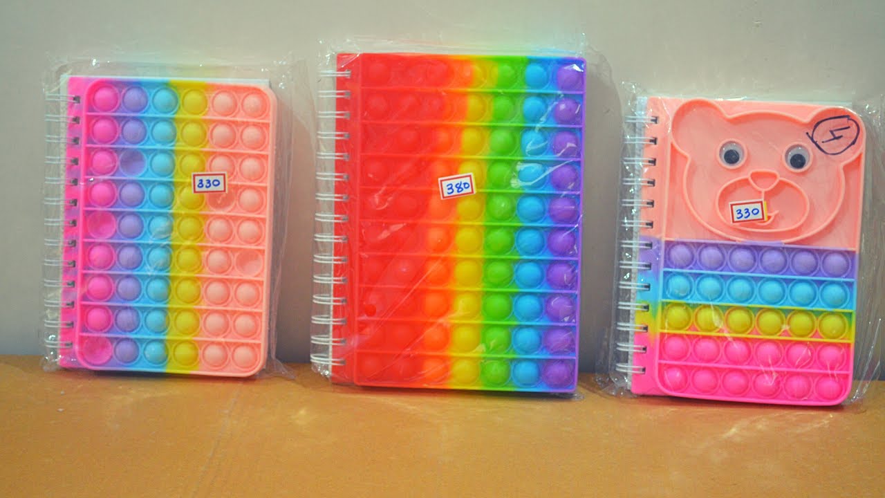 Unboxing and Review of Pop It Diary for Kids, Wirebound Spiral Pop it ...