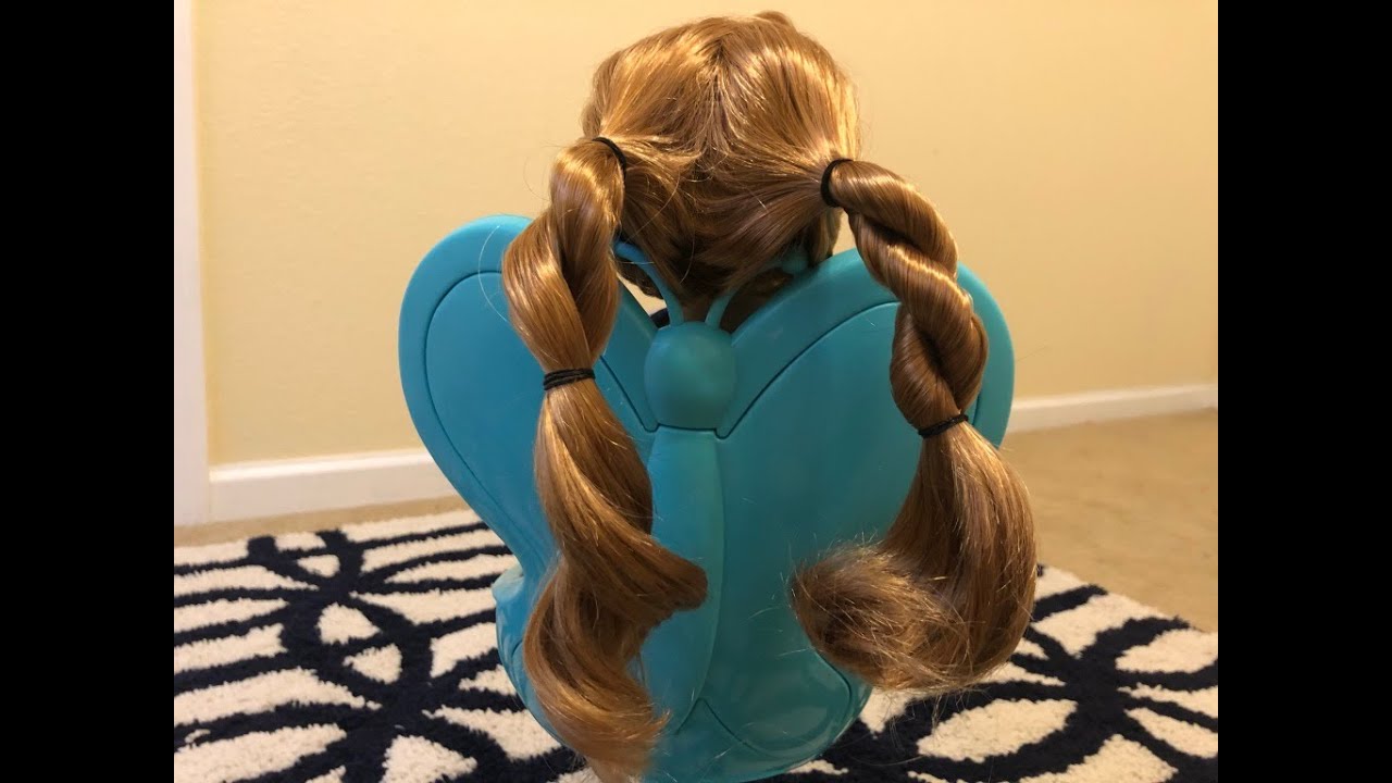 American Girl Doll Rope Braid Hairstyle - YouTube