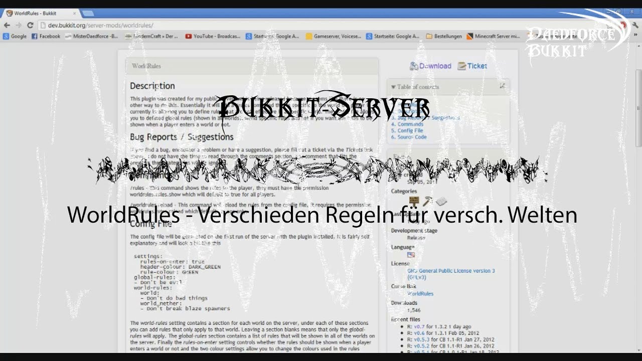 [Bukkit-Server]Minecraft-Server A-Z | WorldRules - Verschiedene Regeln ...