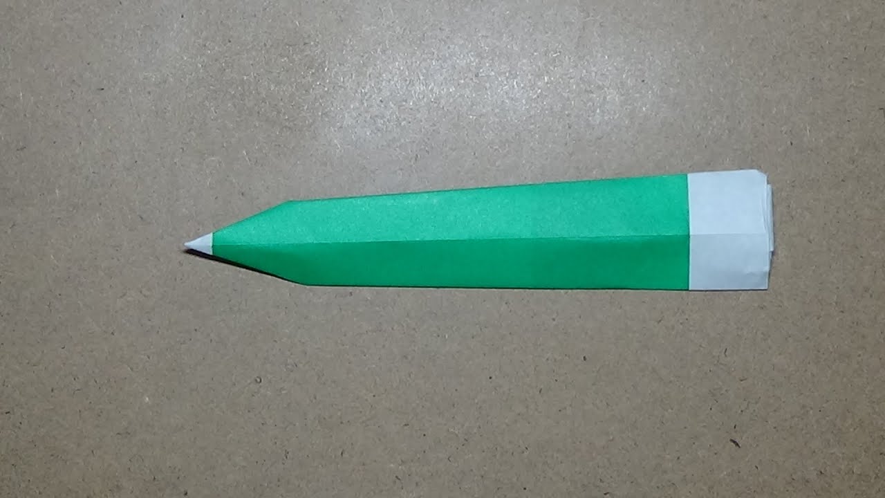 Origami Pencil - YouTube
