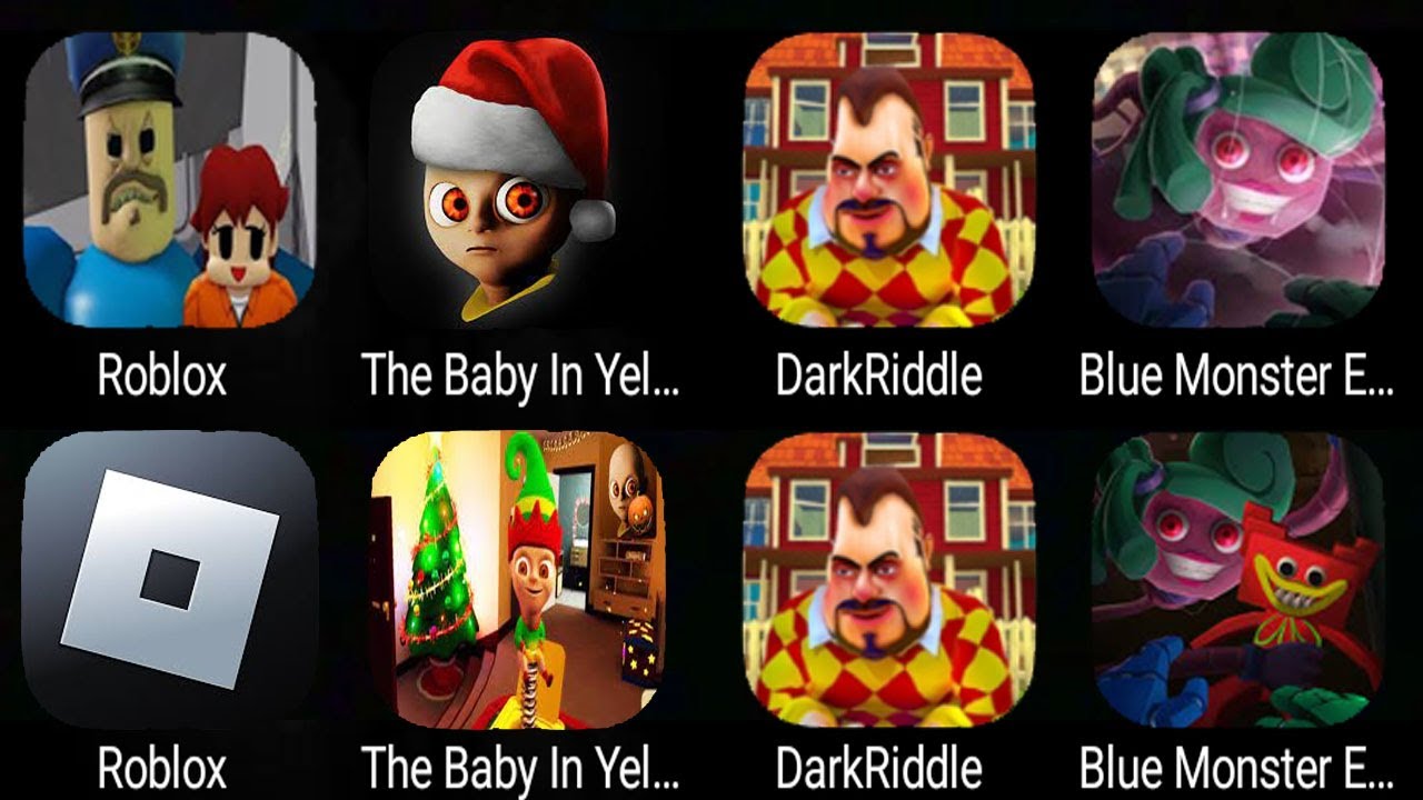 Roblox Obby ( Red Light, Green Light + The Baby In Yellow + Dark Riddle ...