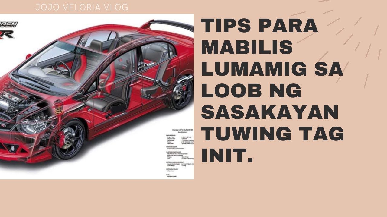 Tips para mabilis lumamig sa loob ng sasakyan tuwing tag init - YouTube