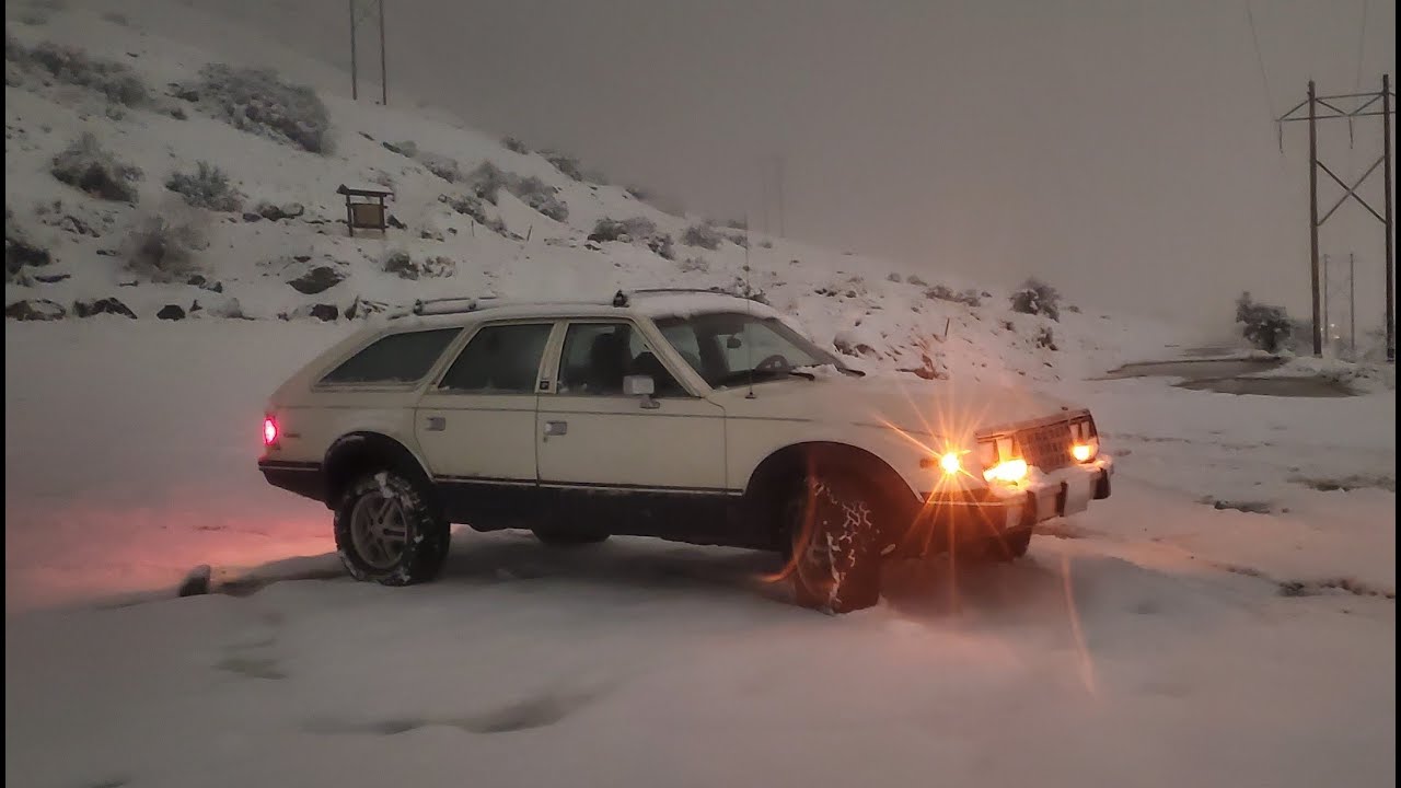 DRIVING MY '85 EAGLE WAGON IN A BLIZZARD OFFROAD! - YouTube