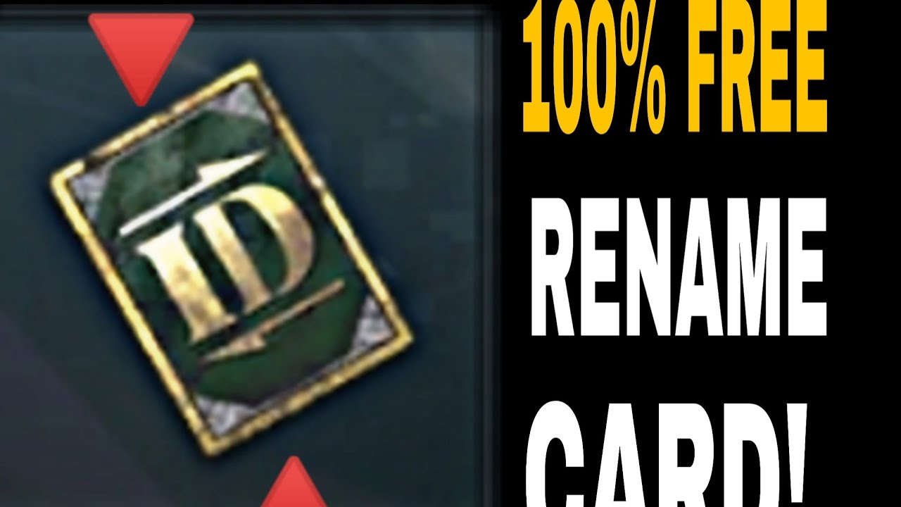 HOW TO GET FREE Rename Card in PUBG MOBILE ? free rename card pubg ...