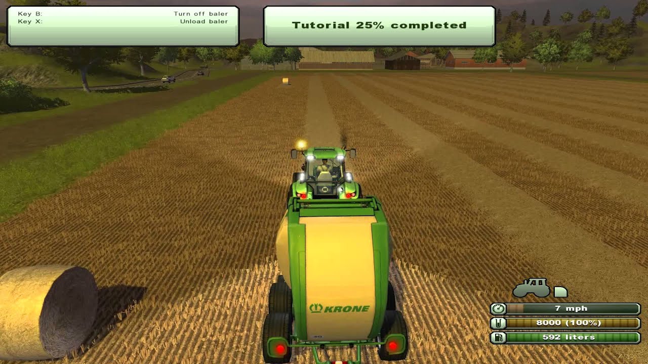 FARMING SIMULATOR 2013 TUTORIAL 7 - ROUND BALES - YouTube