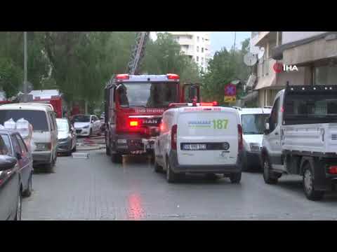 Yangında asansörde mahsur kalan kişi kurtarıldı