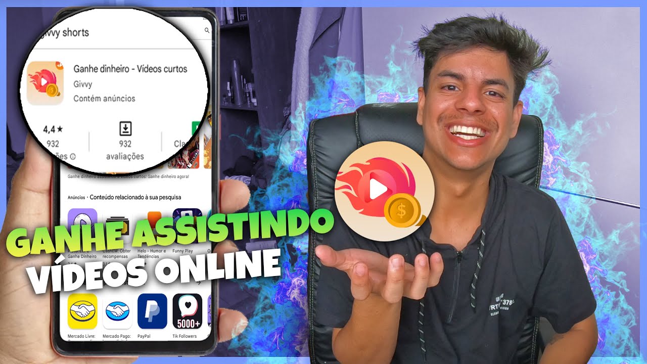 GANHE DINHEIRO COM O GIVVY SHORTS - APP PARA GANHAR DINHEIRO ASSISTINDO ...