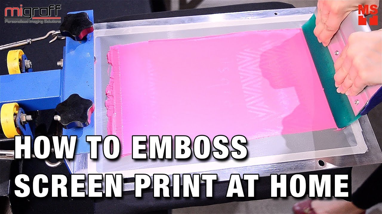 Easy Emboss ScreenPrinting at Home with MiScreen طباعة حريرية بارزة ...