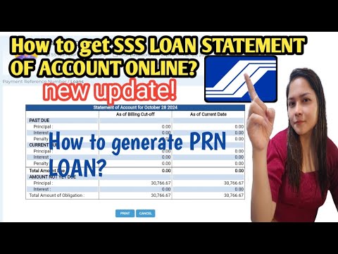 How to get SSS SOA or STATEMENT OF ACCOUNT ONLINE? How to generate SSS LOAN PRN? - YouTube