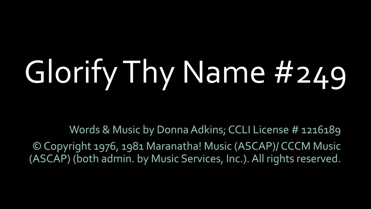 Glorify Thy Name - Lyric Video - YouTube
