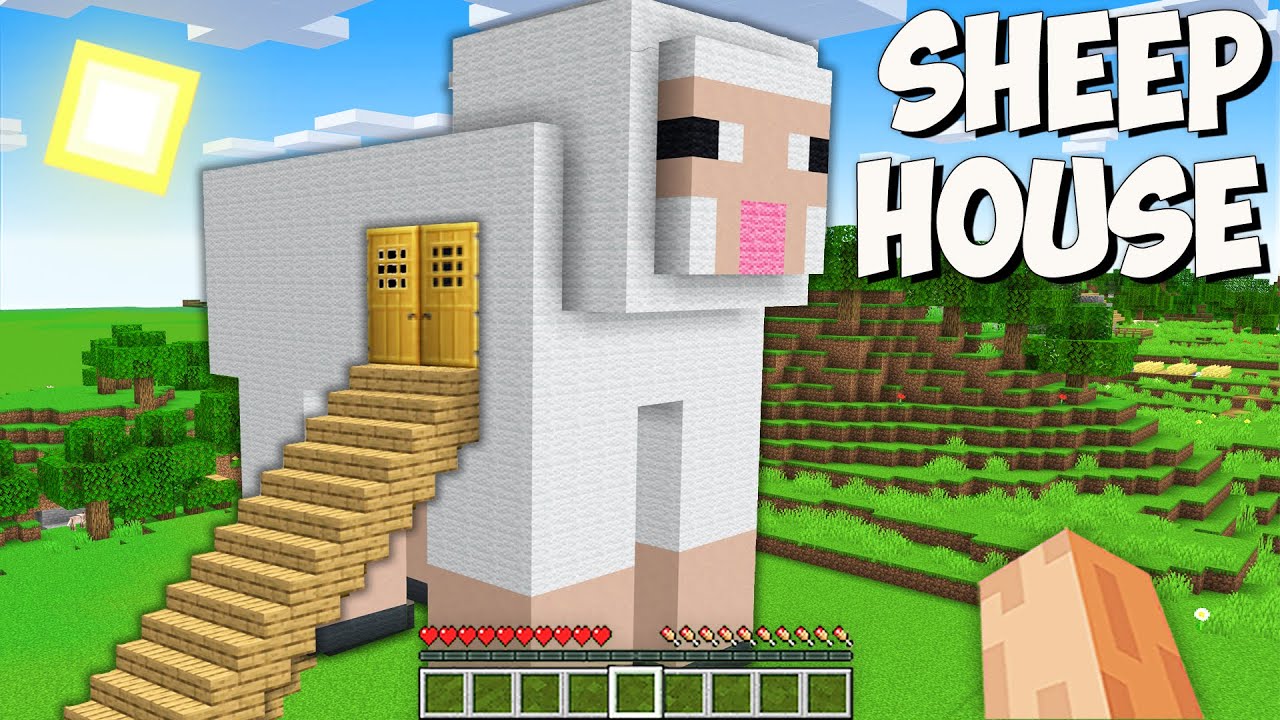 I found SECRET HOUSE inside GIANT SHEEP in Minecraft! This is THE ...