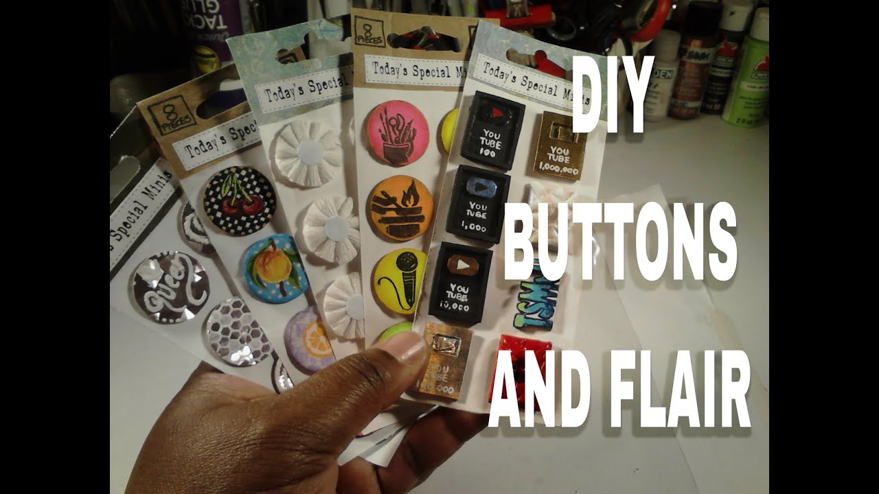 EASY DIY Flair Buttons Pt.2 || Build Your Stash || Mixed Media - YouTube