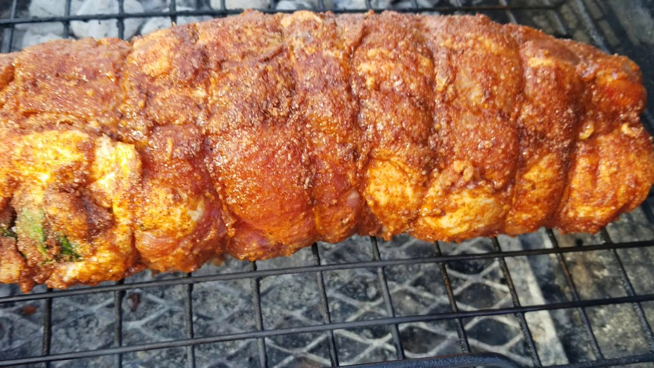 Time to grill this hog leg - YouTube