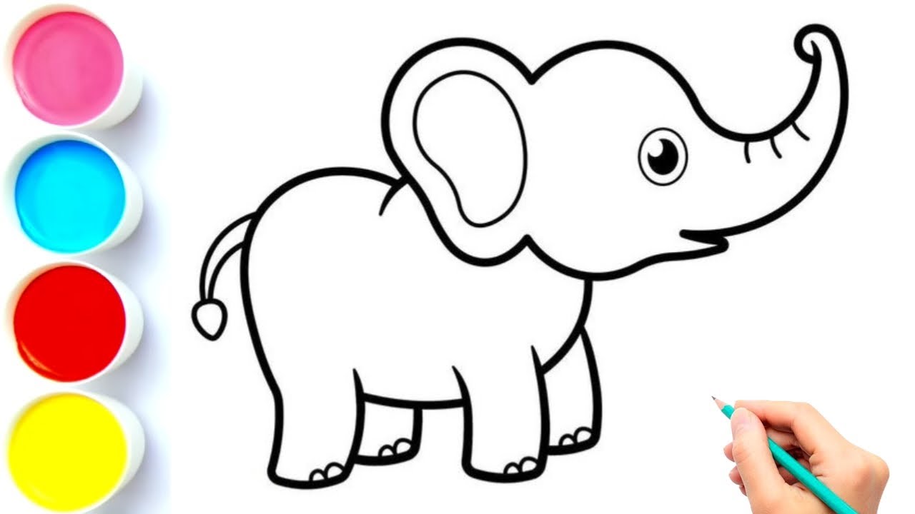 How to Draw Elephant Easy | Elephant Drawing | Elephant | Draw Smart - YouTube